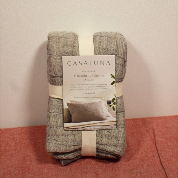 Casaluna | Bedding | Casaluna Reversible Textured Cotton Chambray ...